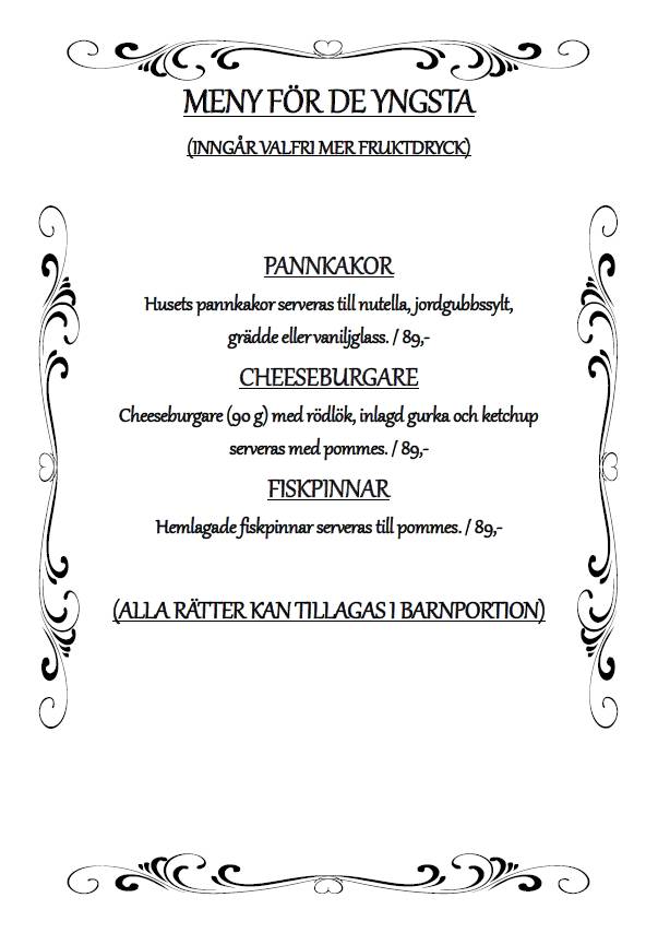 Menu at Aqua Restaurang & Bar - Hedåskiosken, Sandviken, Årsundavägen 301