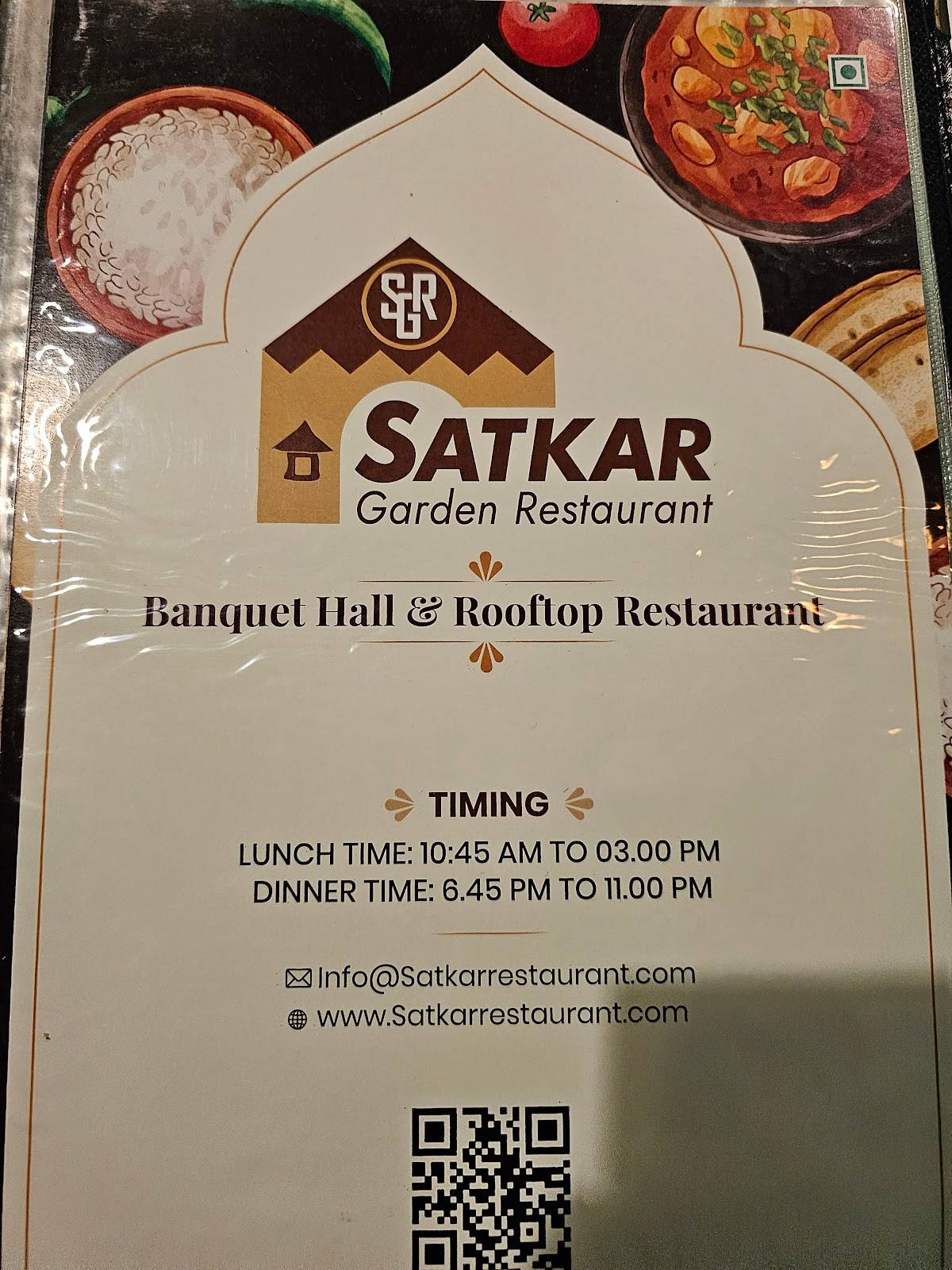 Menu at Satkar Garden Restaurant & Banquet Hall, Gandhinagar