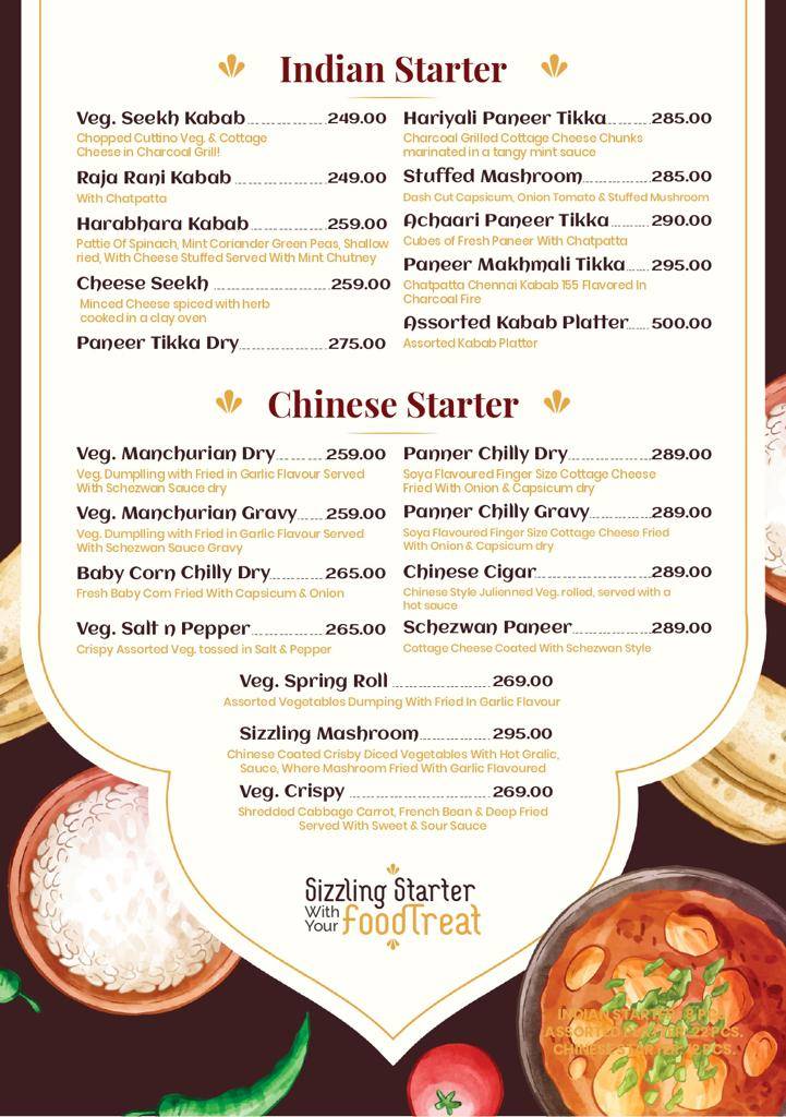 Menu at Satkar Garden Restaurant & Banquet Hall, Gandhinagar