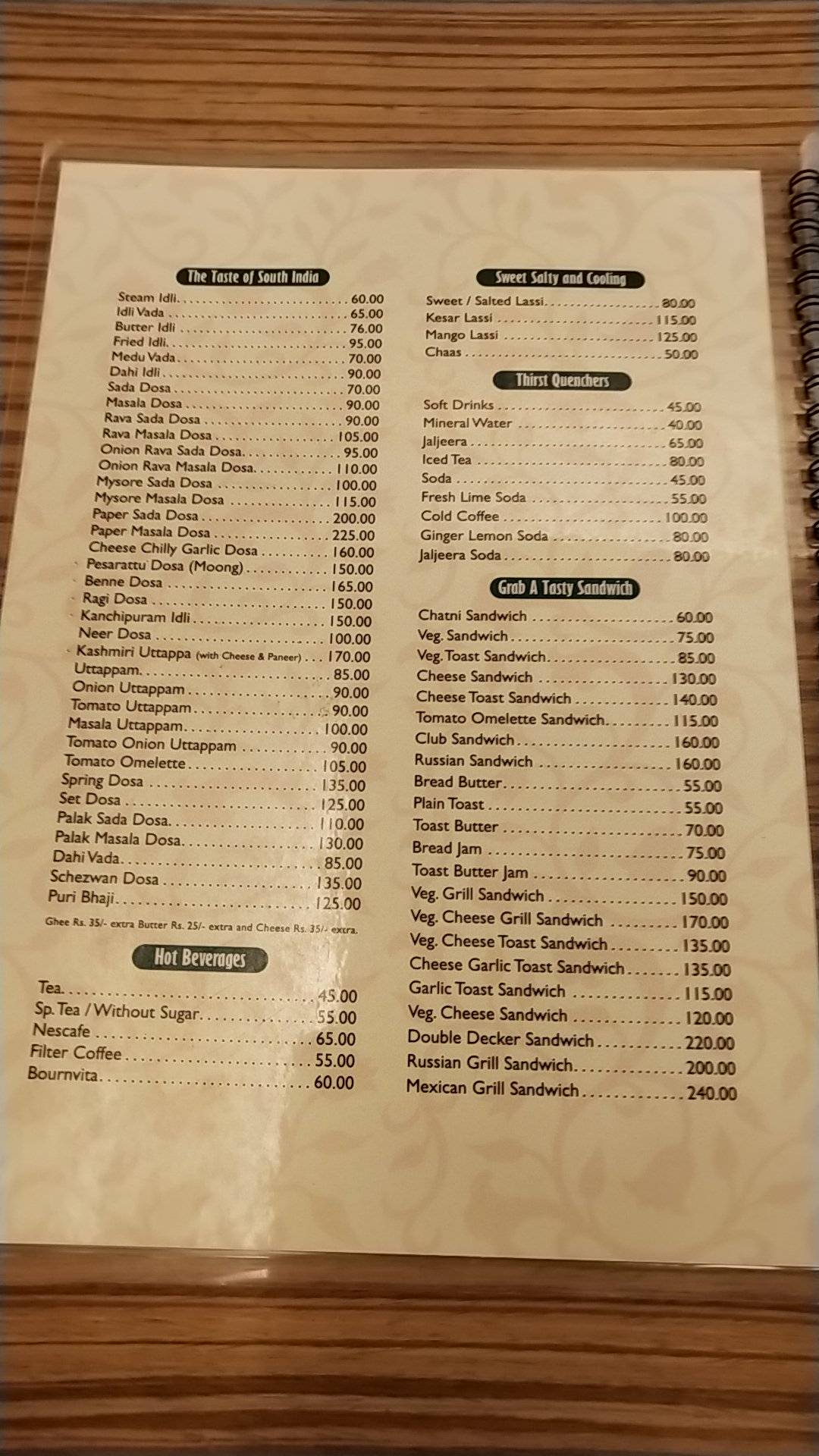 Menu at Sattva Veg Restaurant, Mumbai, New Link Road