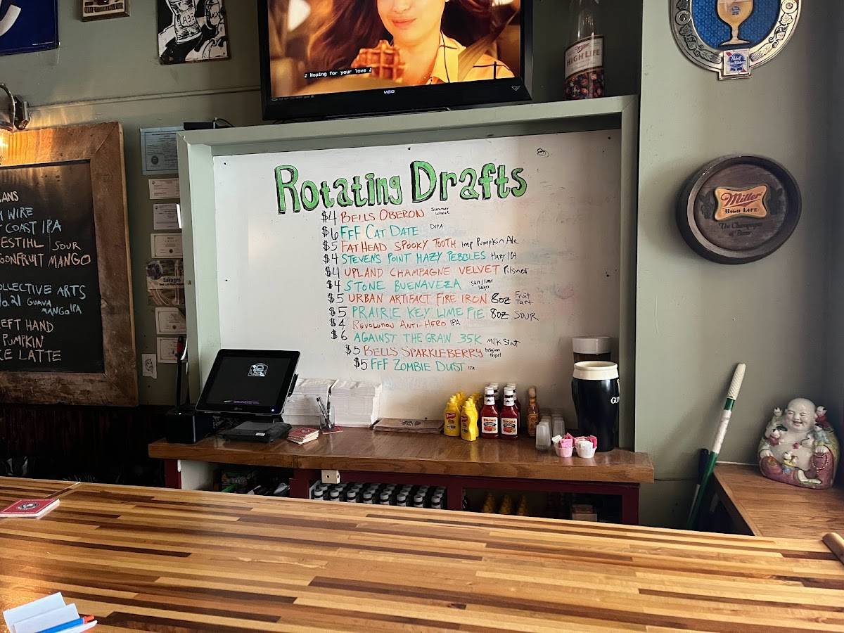 Menu at Savage's Ale House pub & bar, Muncie