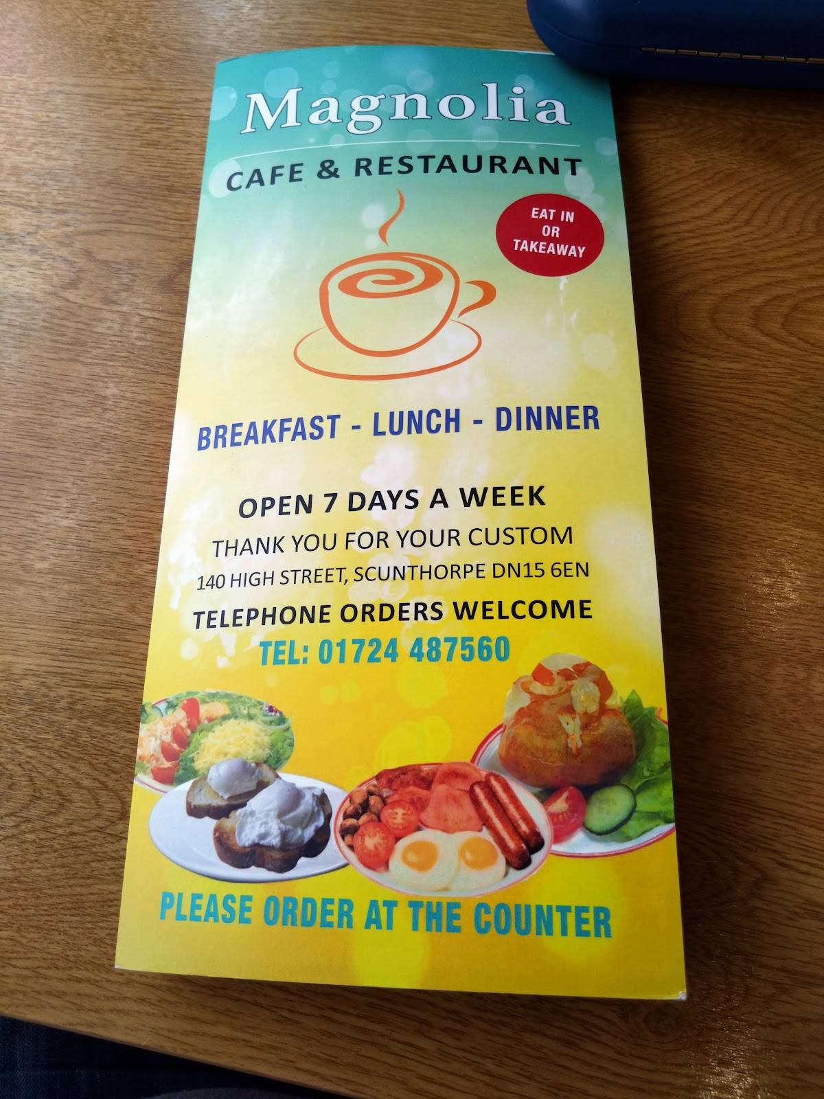 Menu at Magnolia Cafe & Restaurant, Scunthorpe