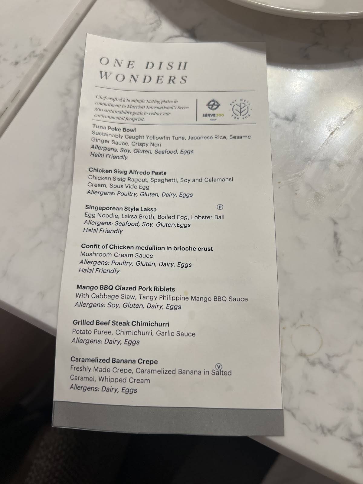 Menu at Seasonal Tastes at The Westin Manila restaurant, Mandaluyong