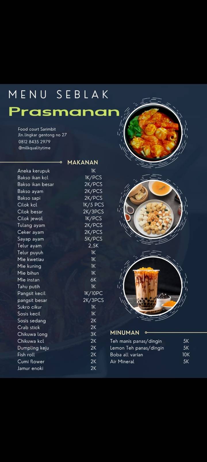 Menu at Seblak Jeder restaurant, Cibahayu
