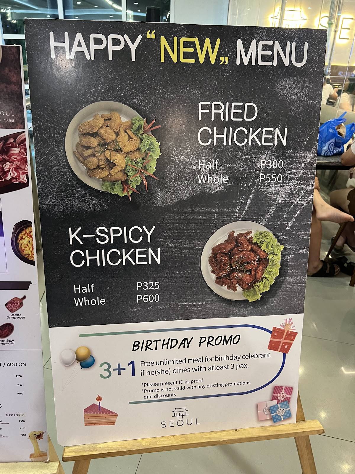 Menu at Seoul Korean Grill + Cuisine restaurant, Iloilo City