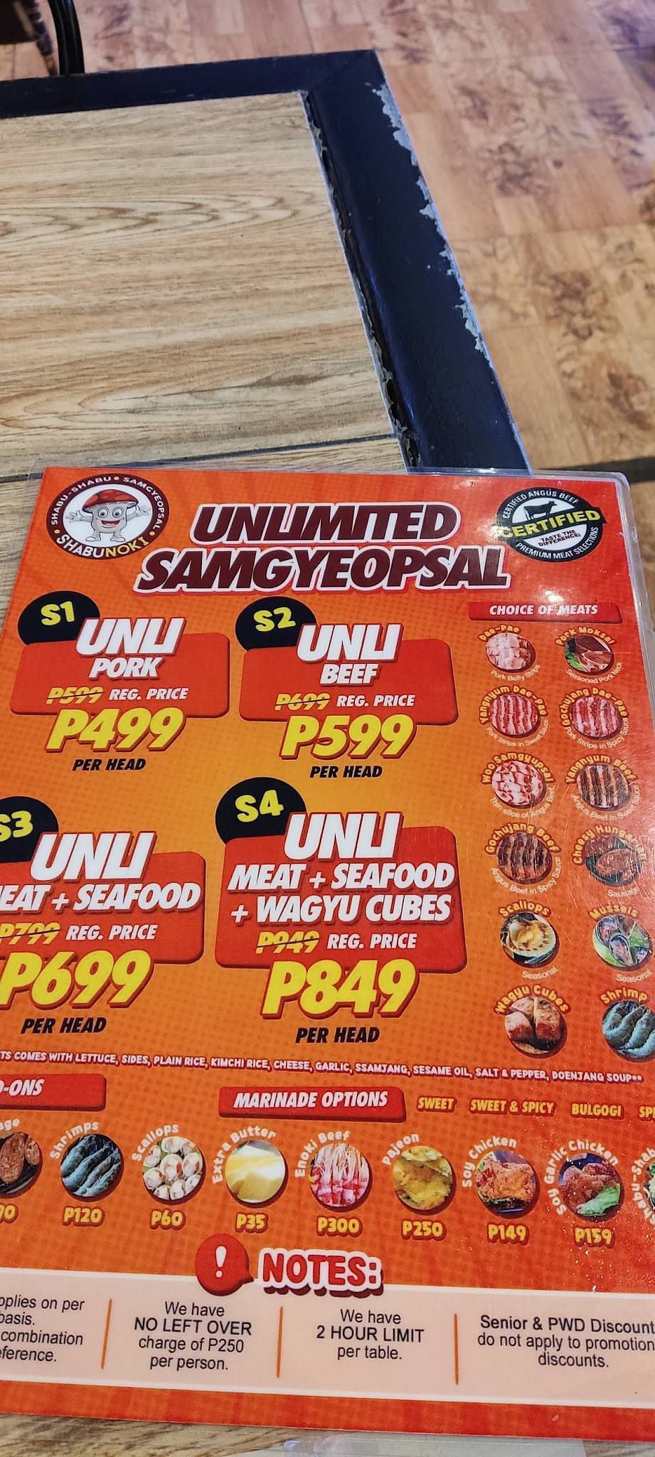 Menu at Shabunoki Pasay 24/7 restaurant, Pasay