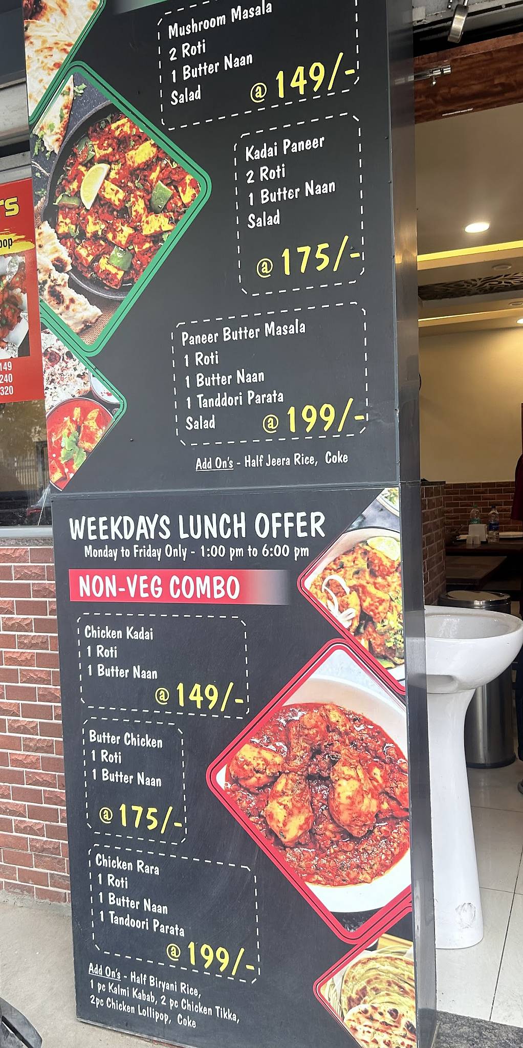 Menu at Shahi Dilli Darbar, Bengaluru