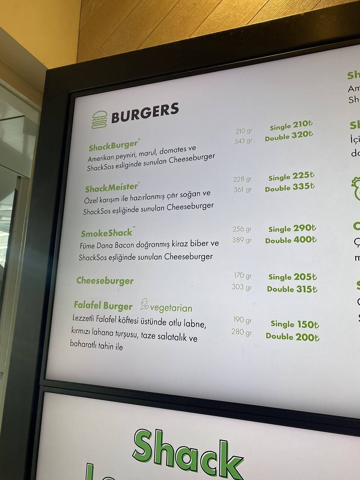 Menu at Shake Shack, Istanbul, Ataşehir Atatürk Mah. Ertuğrul Gazi Sok ...