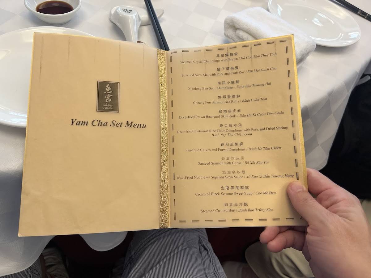 Menu at Shang Palace - Authentic Cantonese Restaurant, Ho Chi Minh City