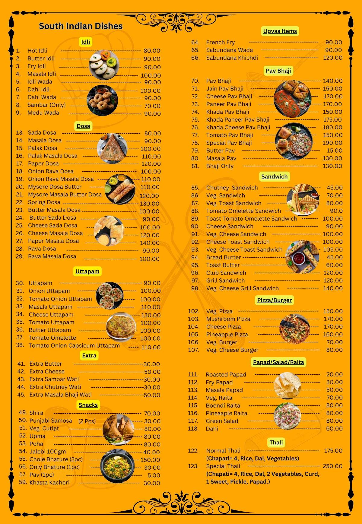 Menu at Sharma Dairy & Fast Food Restaurant, Mumbai, 1