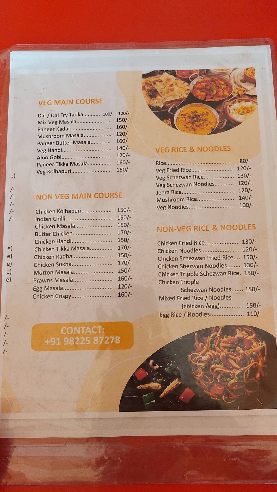 Menu at Shree samarth Restaurant, Bicholim