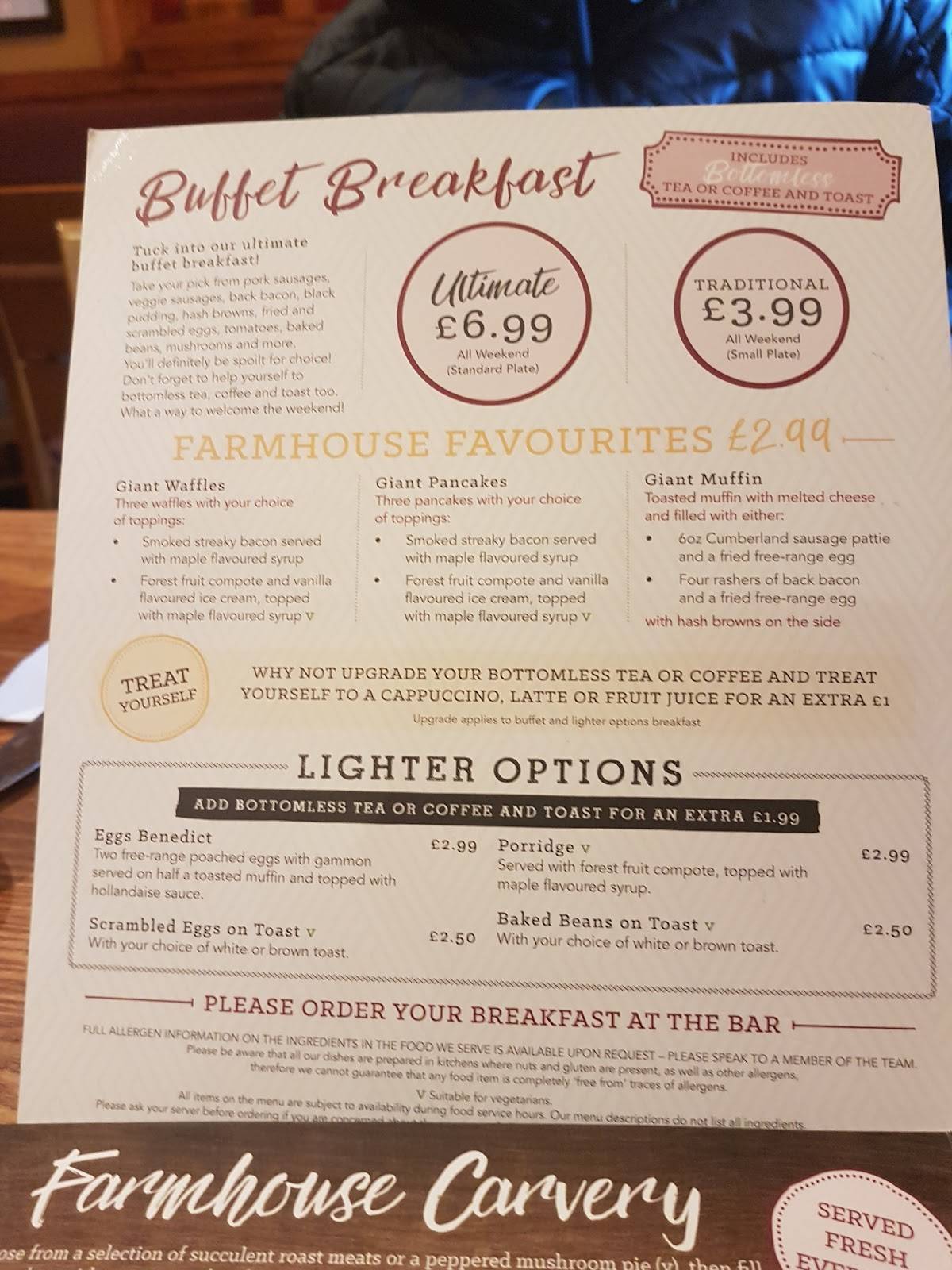 Menu at Silkwood Farm - Farmhouse Inns pub & bar, Ossett