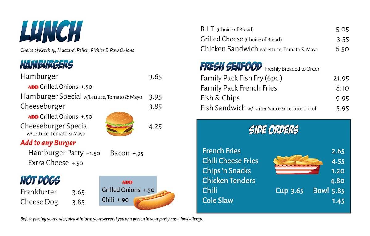 Menu at Skilletz restaurant, Springfield
