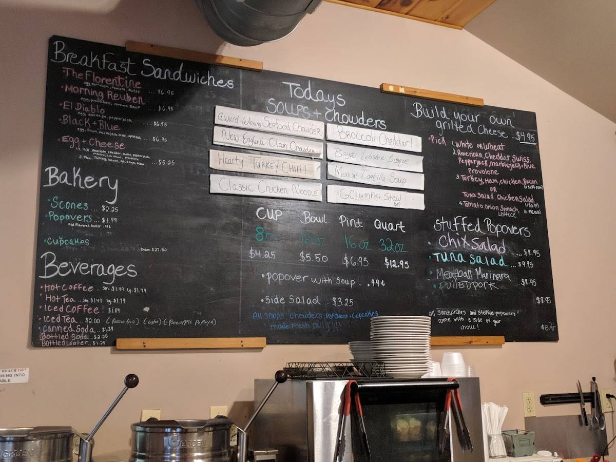 Menu at Smithsonian Cafe and Chowderhouse, Hatfield