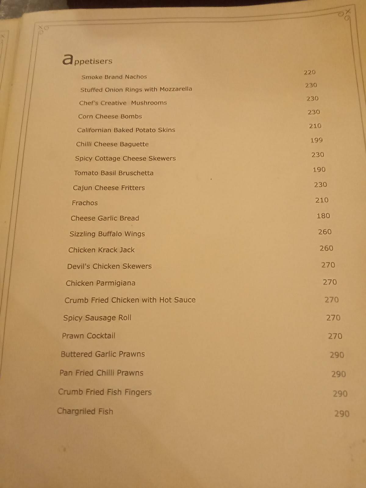 Menu at Smoke - The Sizzler House, Bengaluru, 71