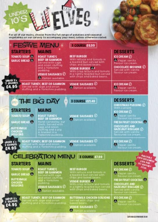 Menu at Smugglers Cove pub & bar, Clacton-on-Sea, Hartley Brk Rd