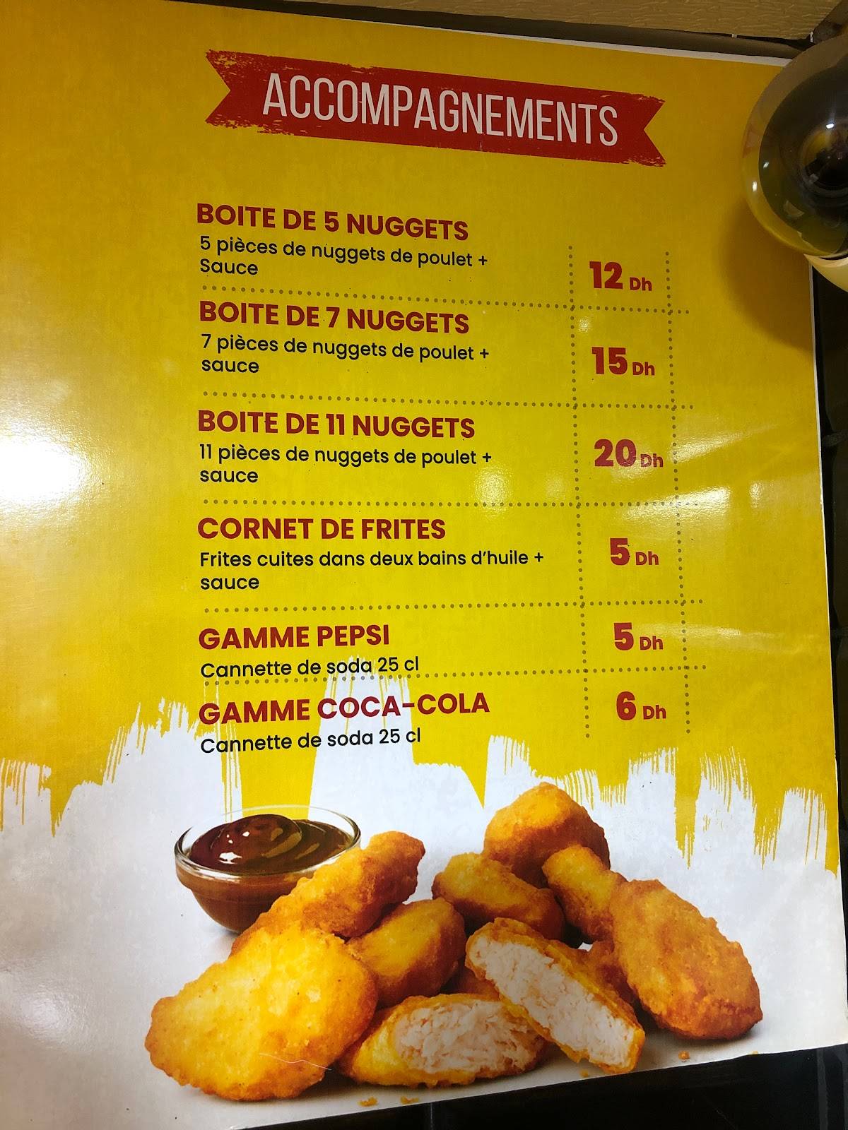 Menu at Snack Chez Abdelbar, Marrakesh