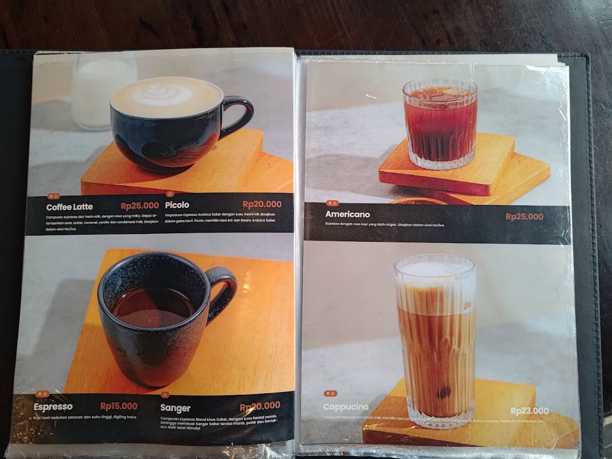 Menu at Solter Coffee & Eatery restaurant, Pekanbaru