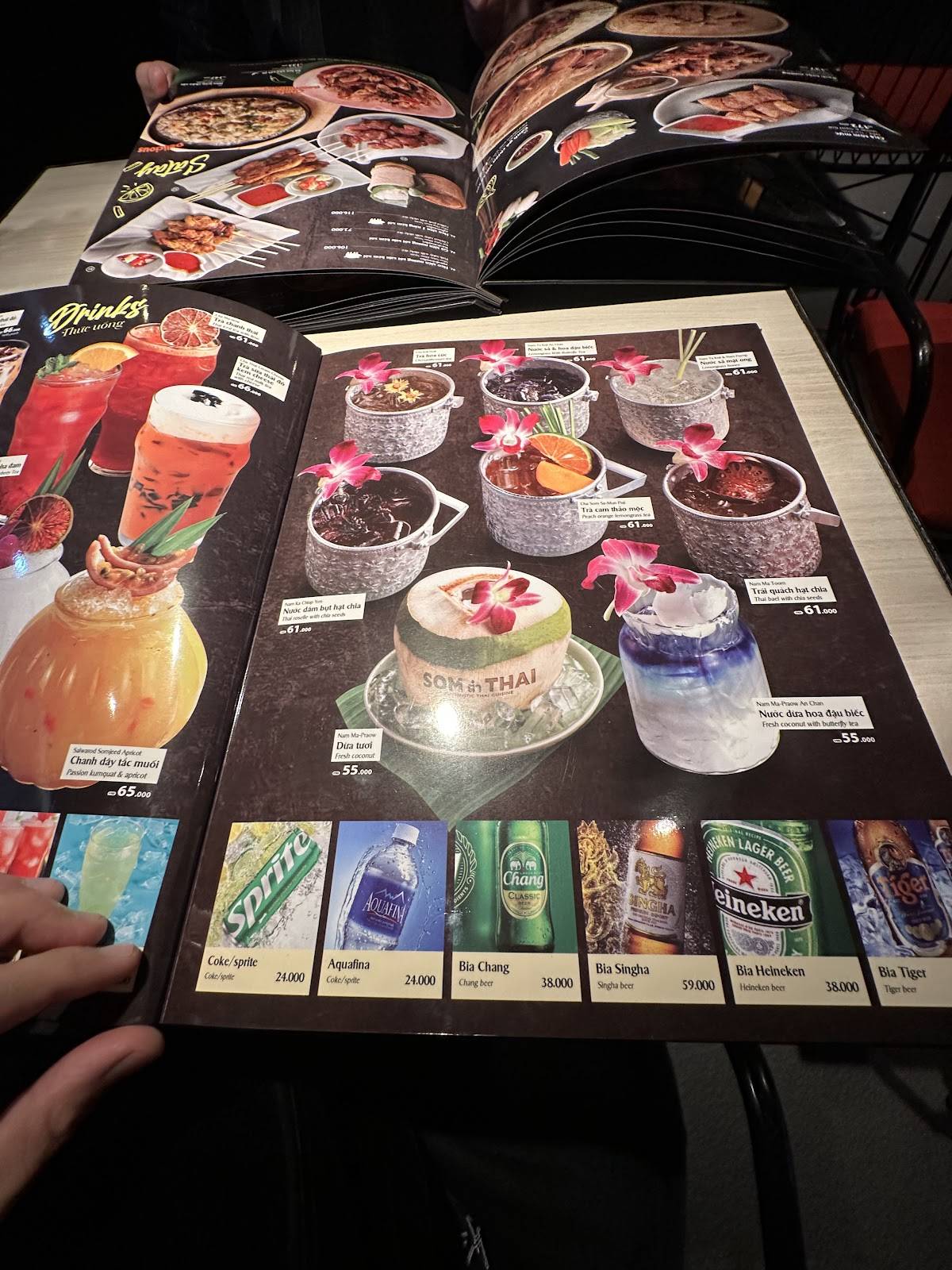 Menu at Som Tum Thai - Vincom Metropolis restaurant, Hanoi