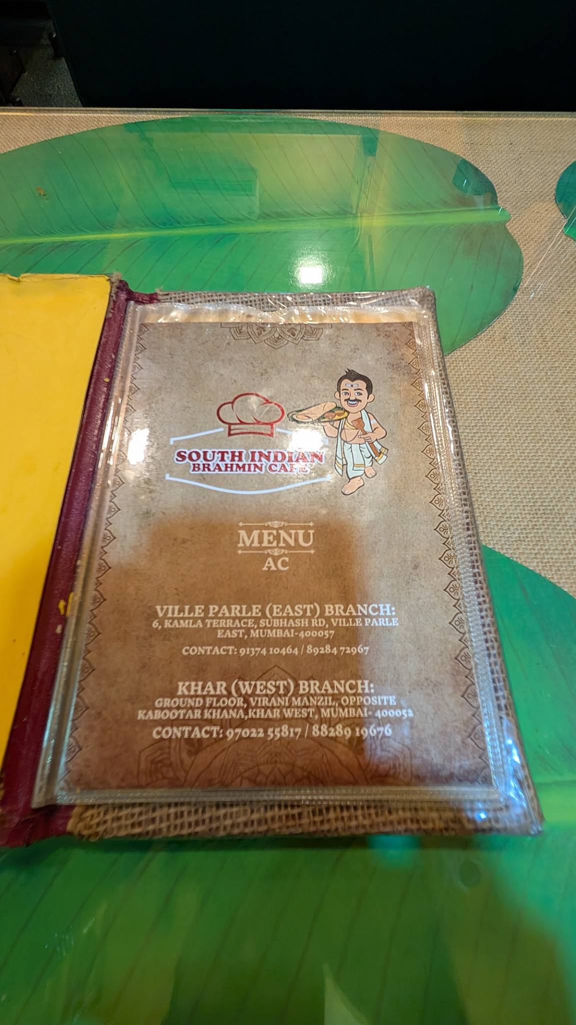 Menu at South Indian Brahmin Cafe, Mumbai, 6