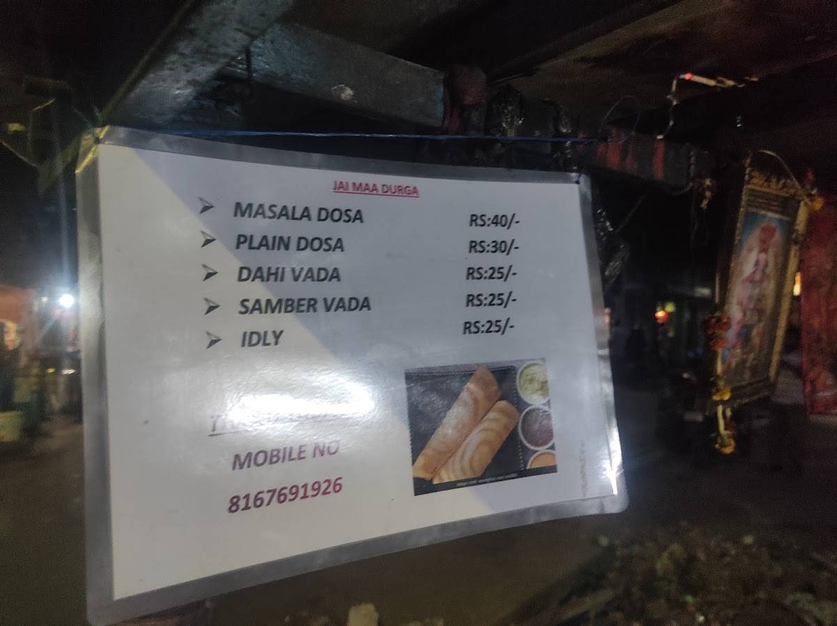 Menu at South Indian Dosa Idly Vada Shop, Asansol