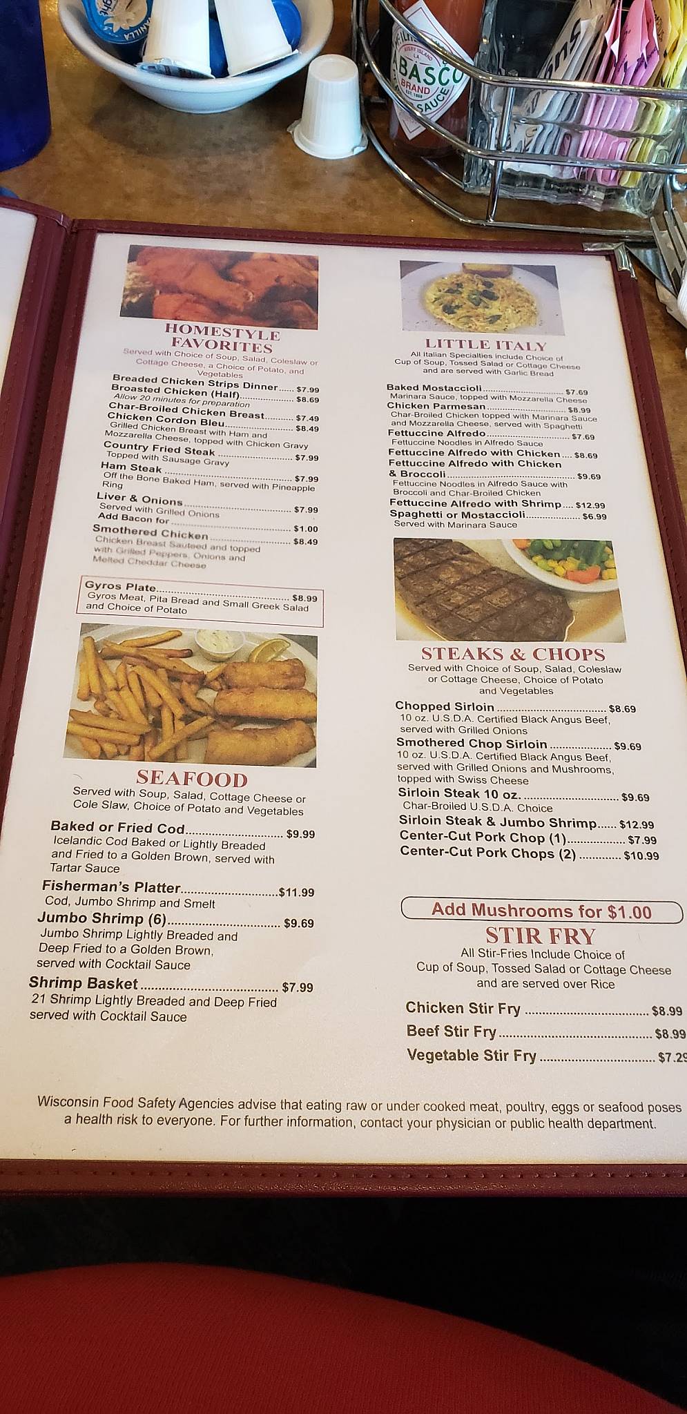 Menu at Sparta Family Restaurant, Sparta