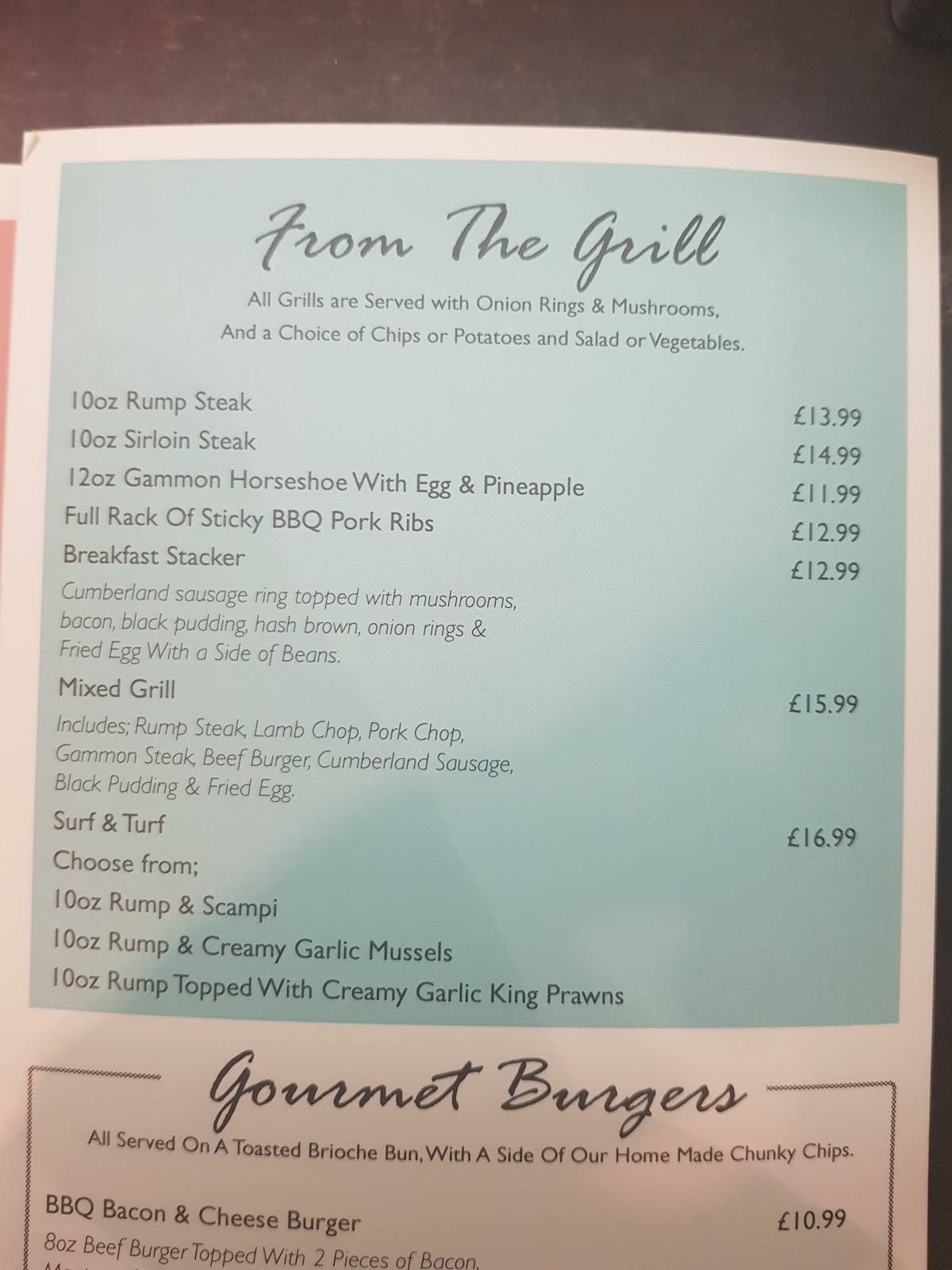 Menu at Spotted Cow pub & bar, Hartlepool, 31 The Grn