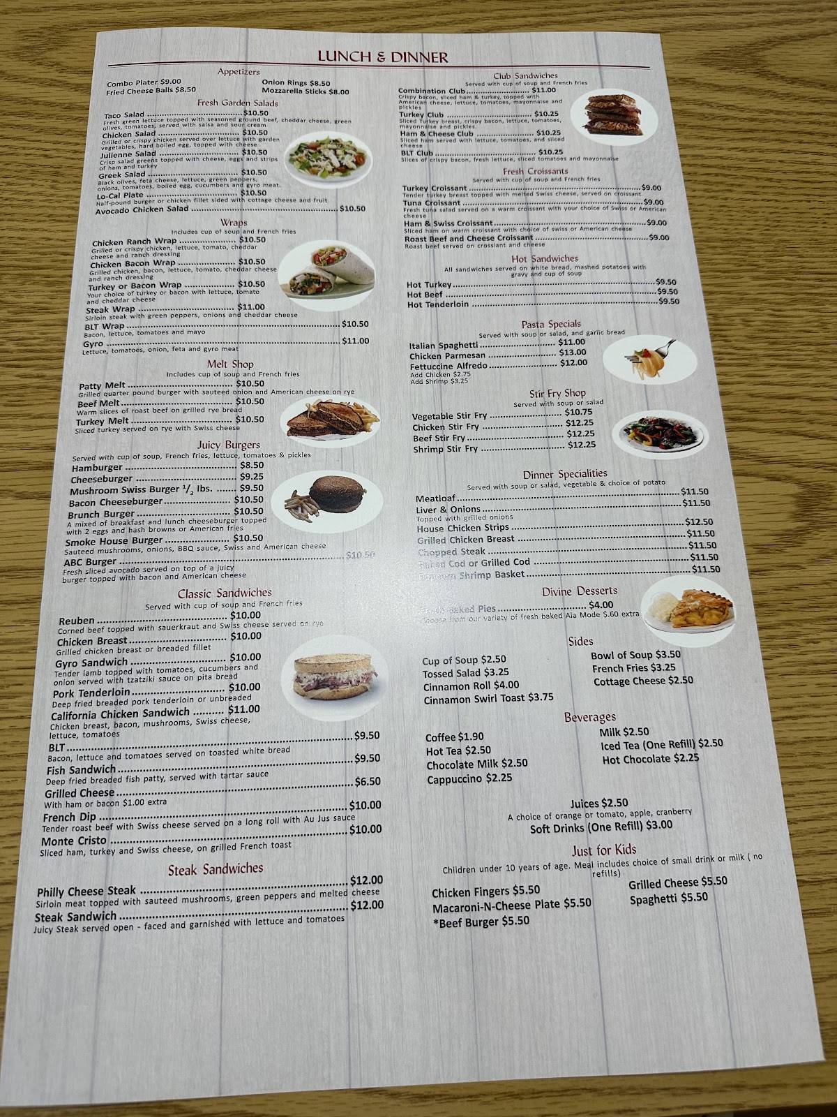 Menu at Spring Garden Restaurant, Camanche, 809 14th Ave #1728