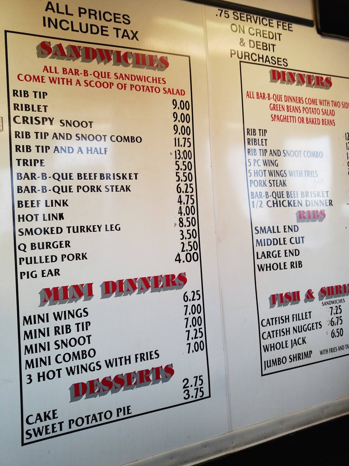 Menu at St Louis Q BBQ, St. Louis, W Florissant Ave