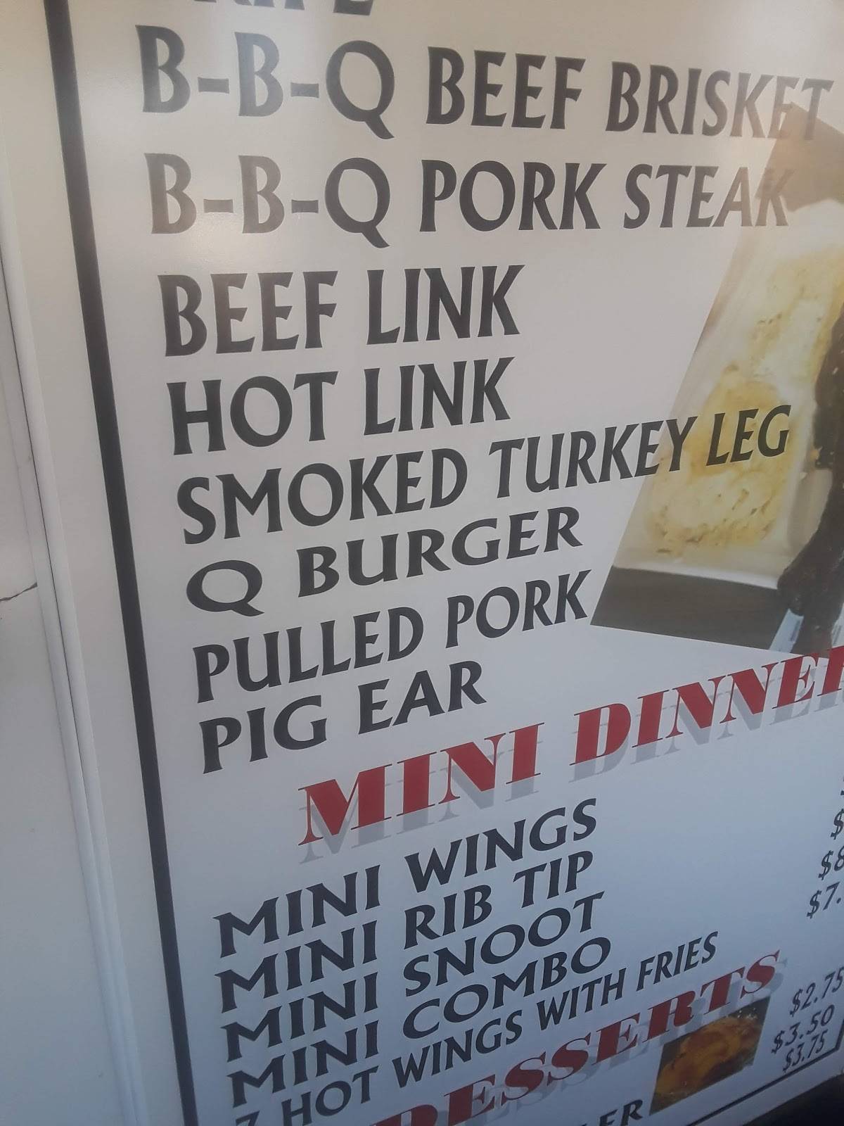 Menu at St Louis Q BBQ, St. Louis, W Florissant Ave