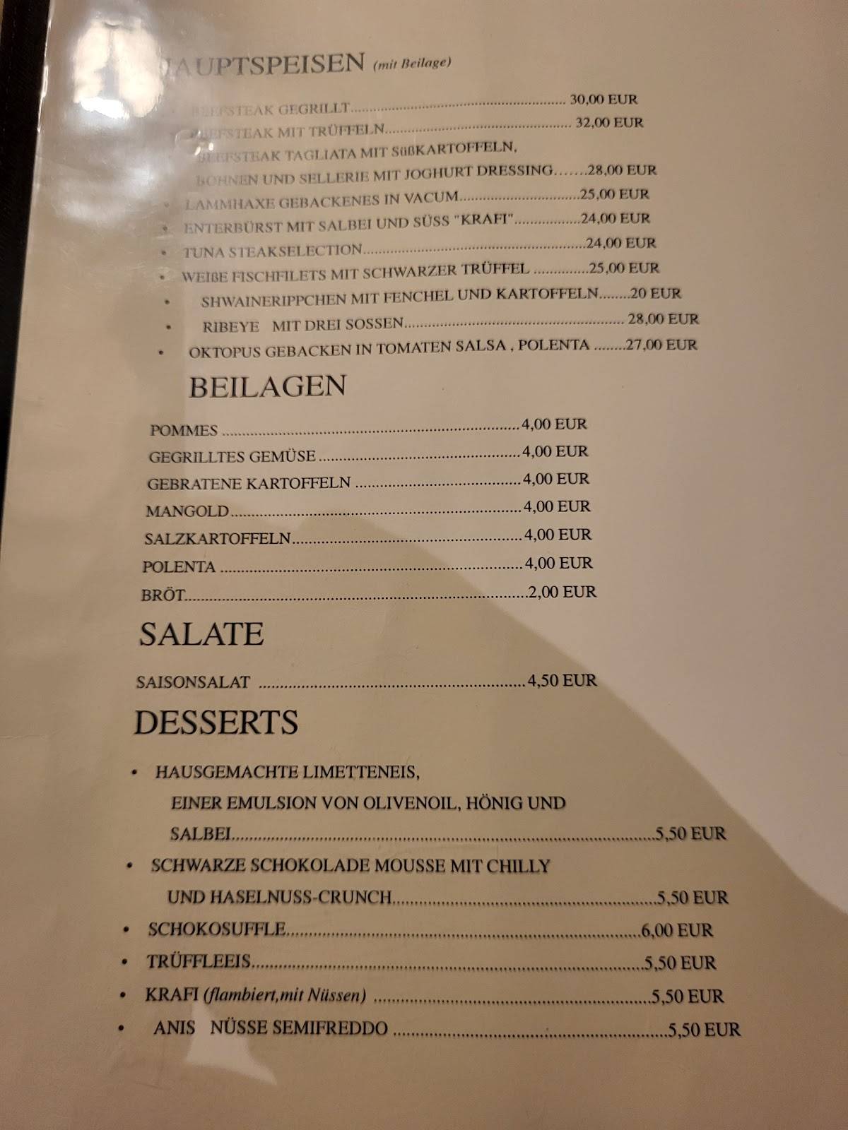 Menu at Stancija Stare Staze restaurant, Kršan