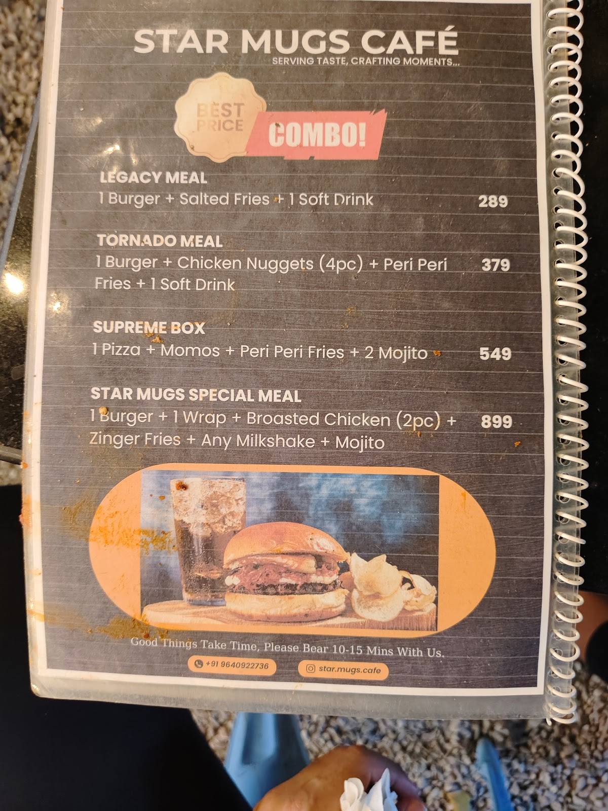Menu at Star Mugs Cafe, Mahbubnagar