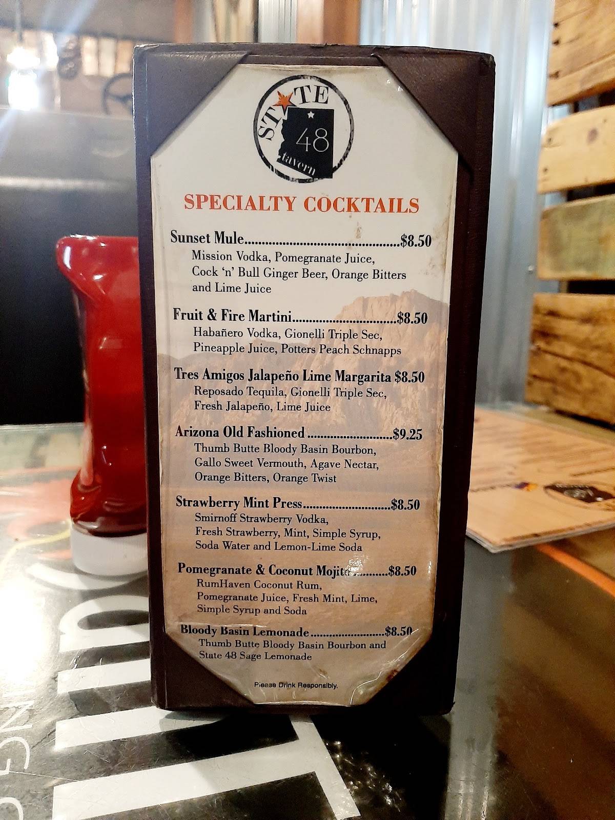 Menu at State 48 Tavern pub & bar, Page