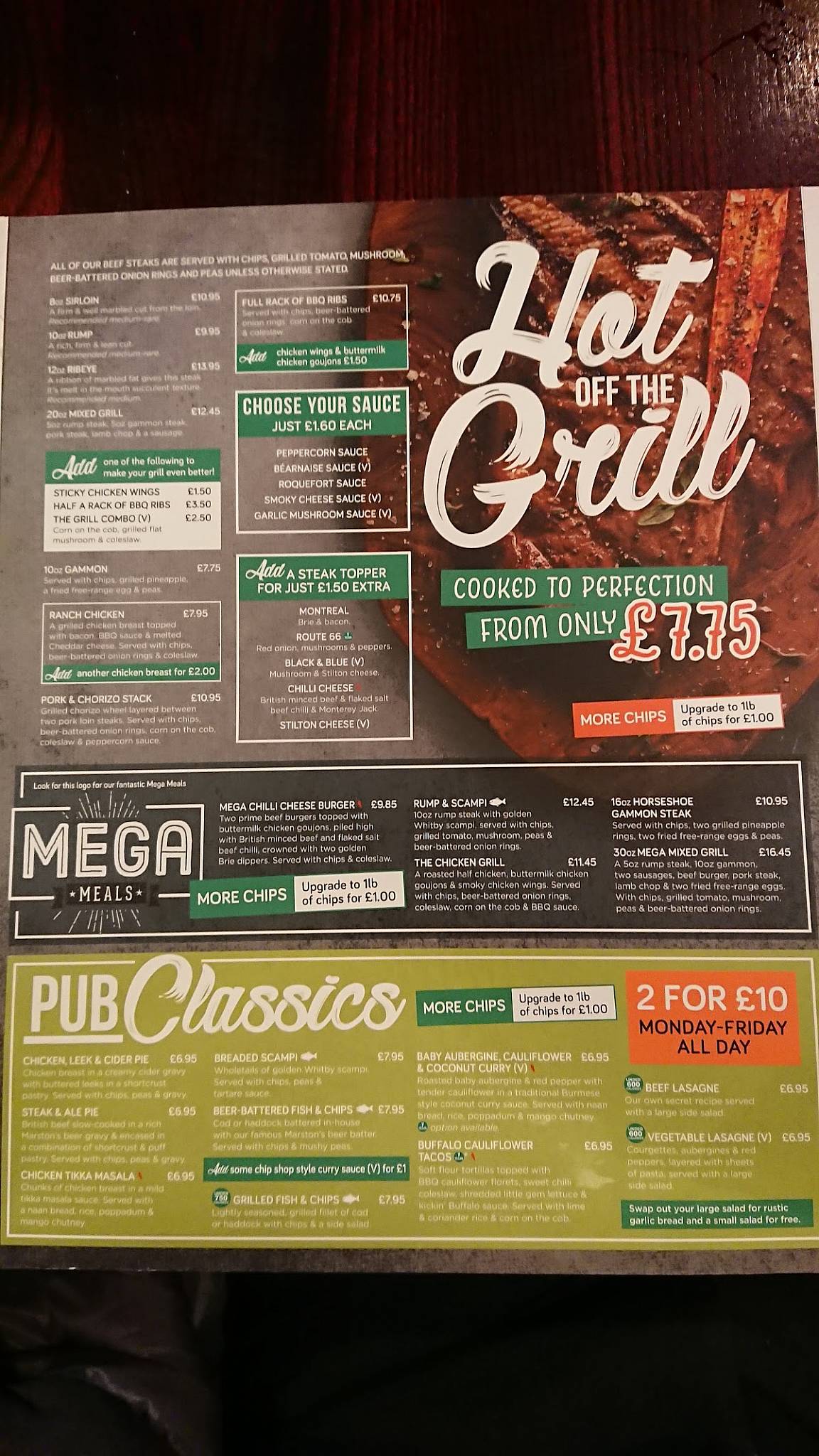 Menu at Station Pilot pub & bar, Crewe