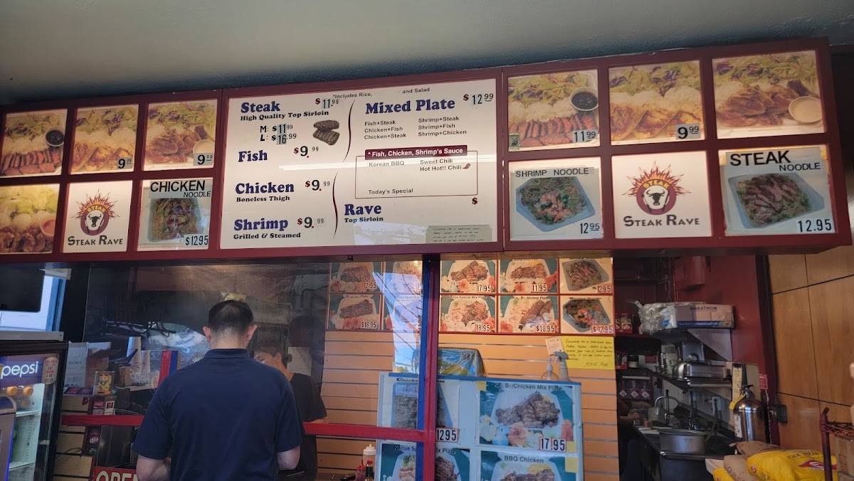 Menu at Steak Rave fast food, Kailua, 49 Oneawa St