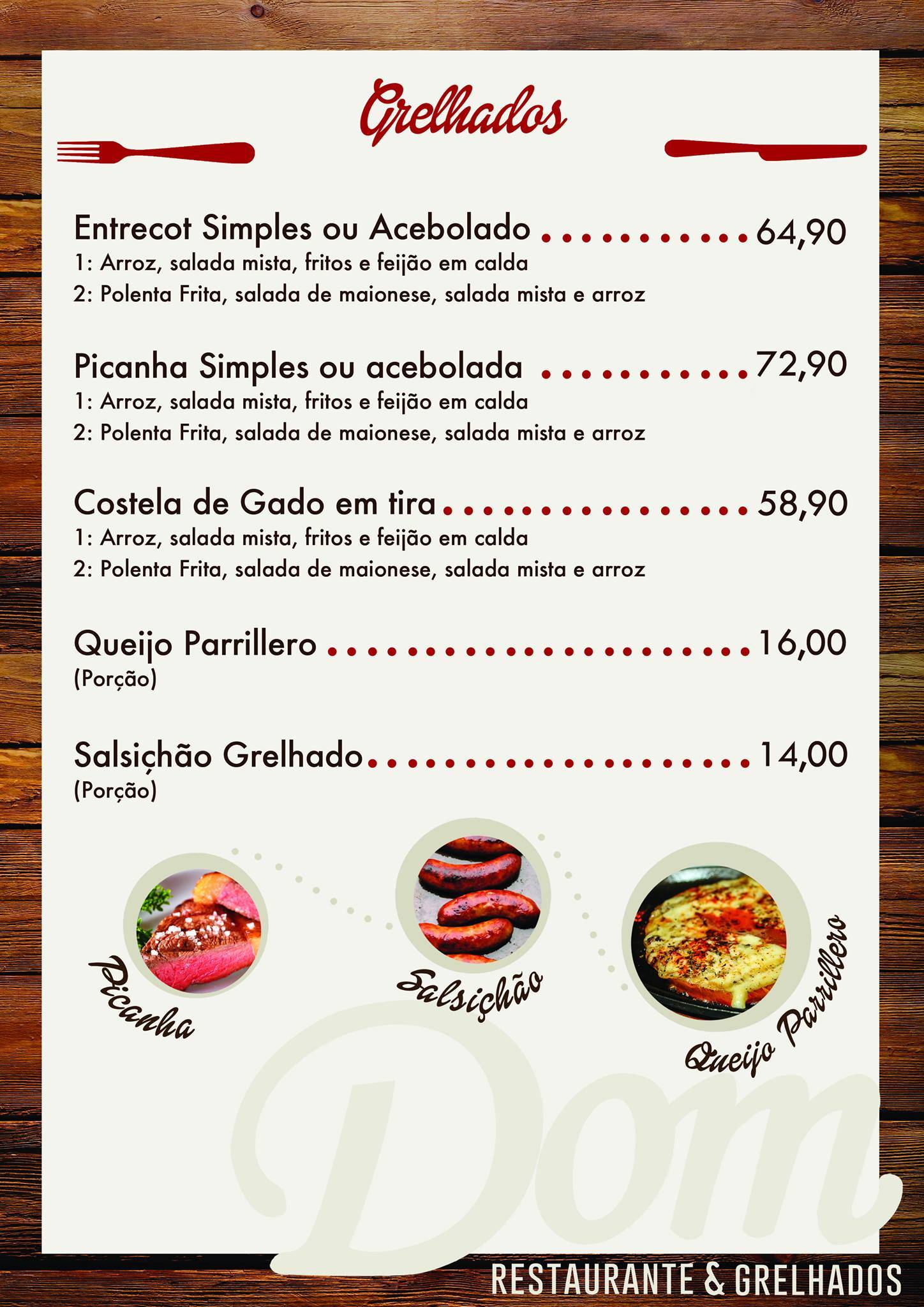 Menu em Dom Restaurante & Grelhados, Porto Alegre
