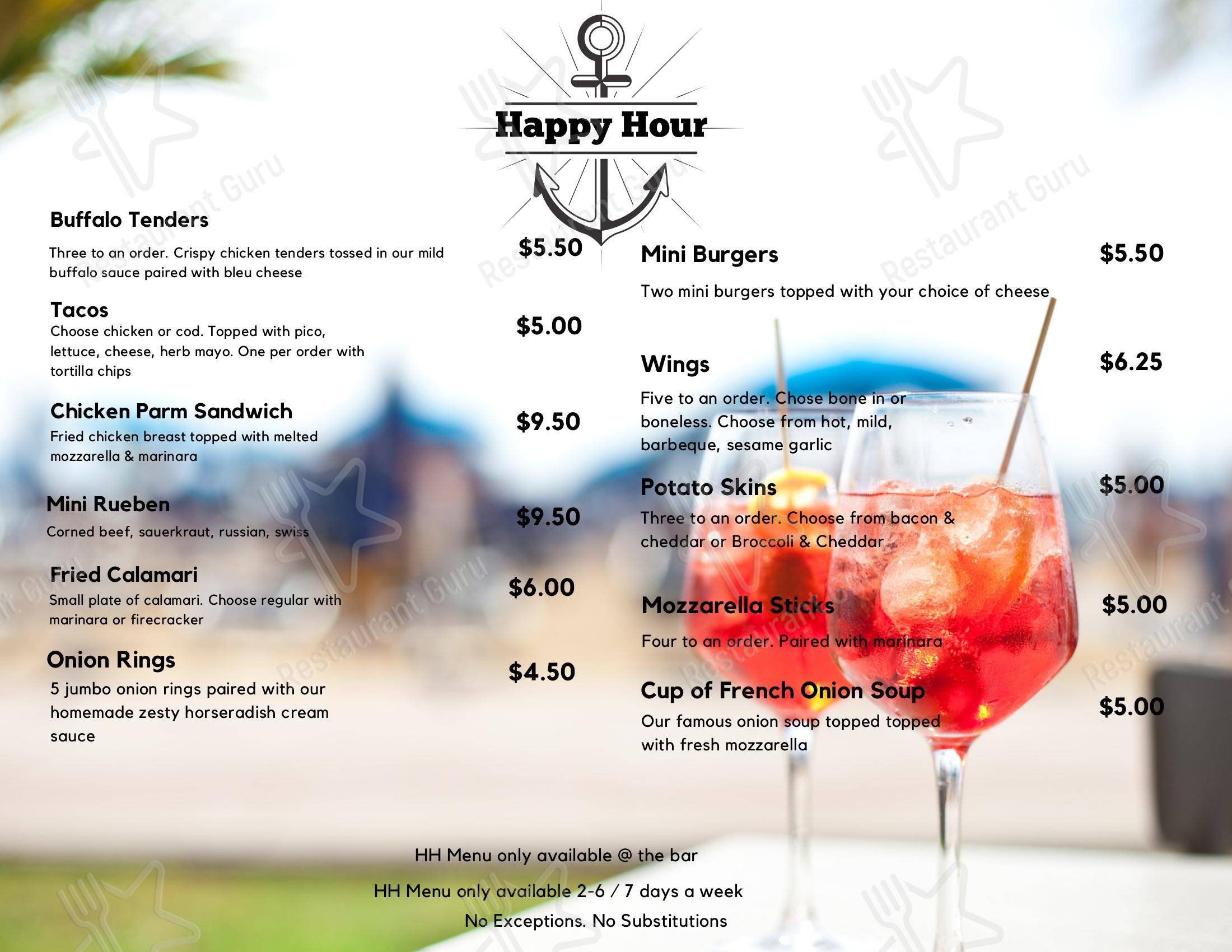 Menu at Four Winds Restaurant, Manasquan