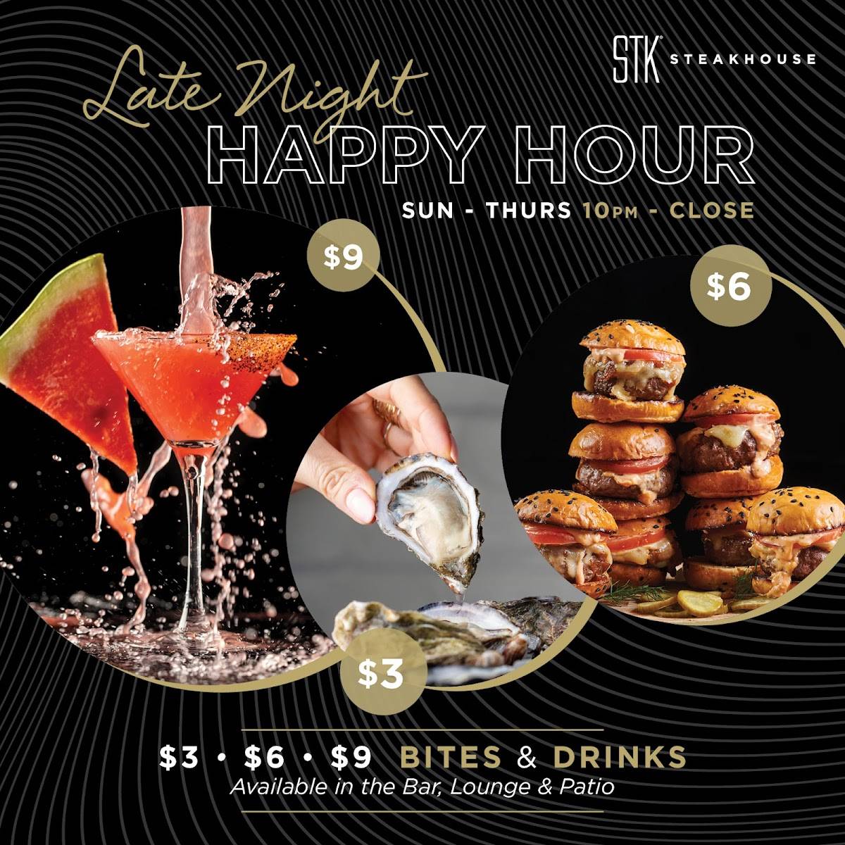 Menu at STK Steakhouse, Dallas