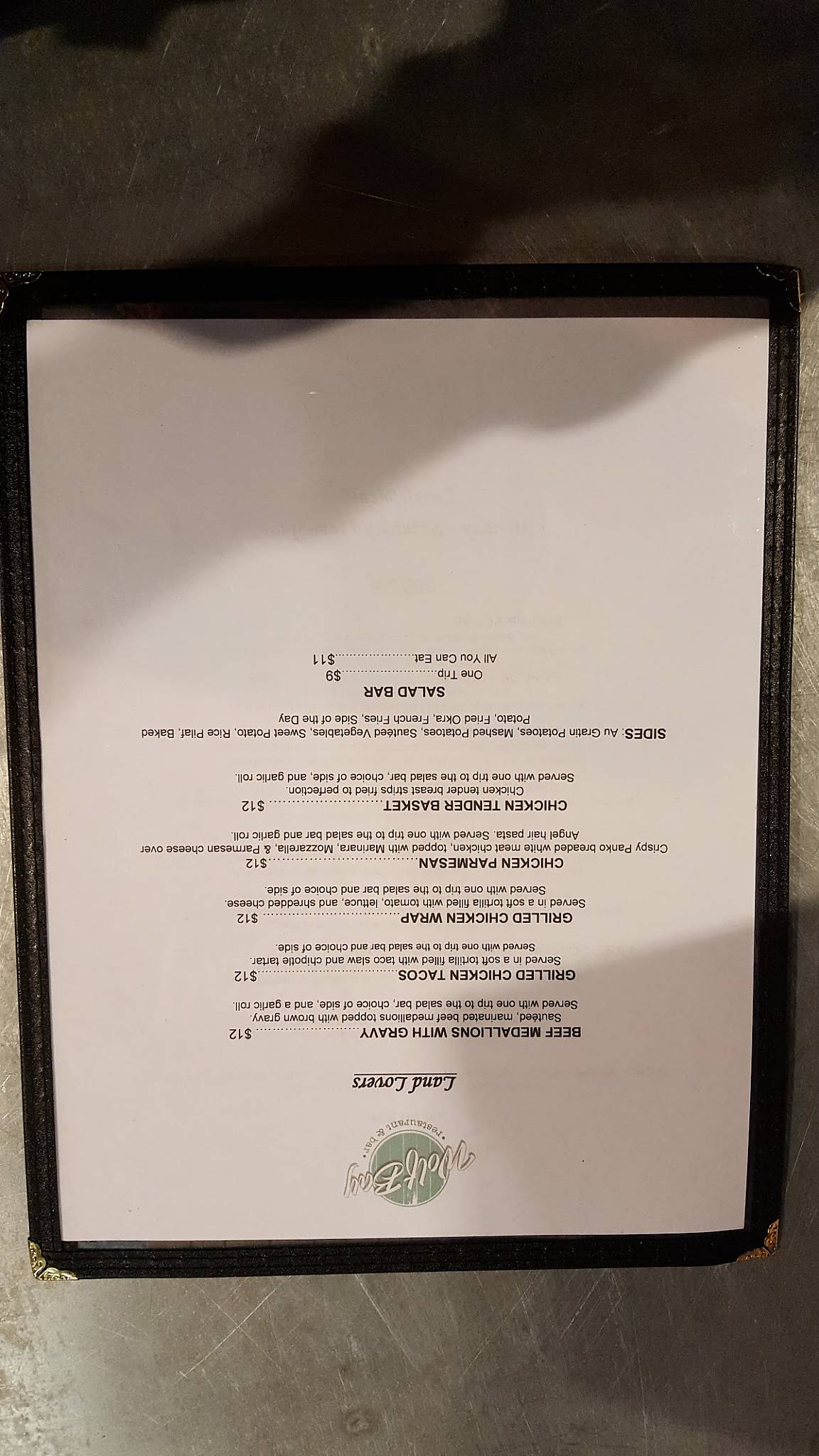 Menu at Wolf Bay Restaurant at Foley, Foley, Miflin Rd
