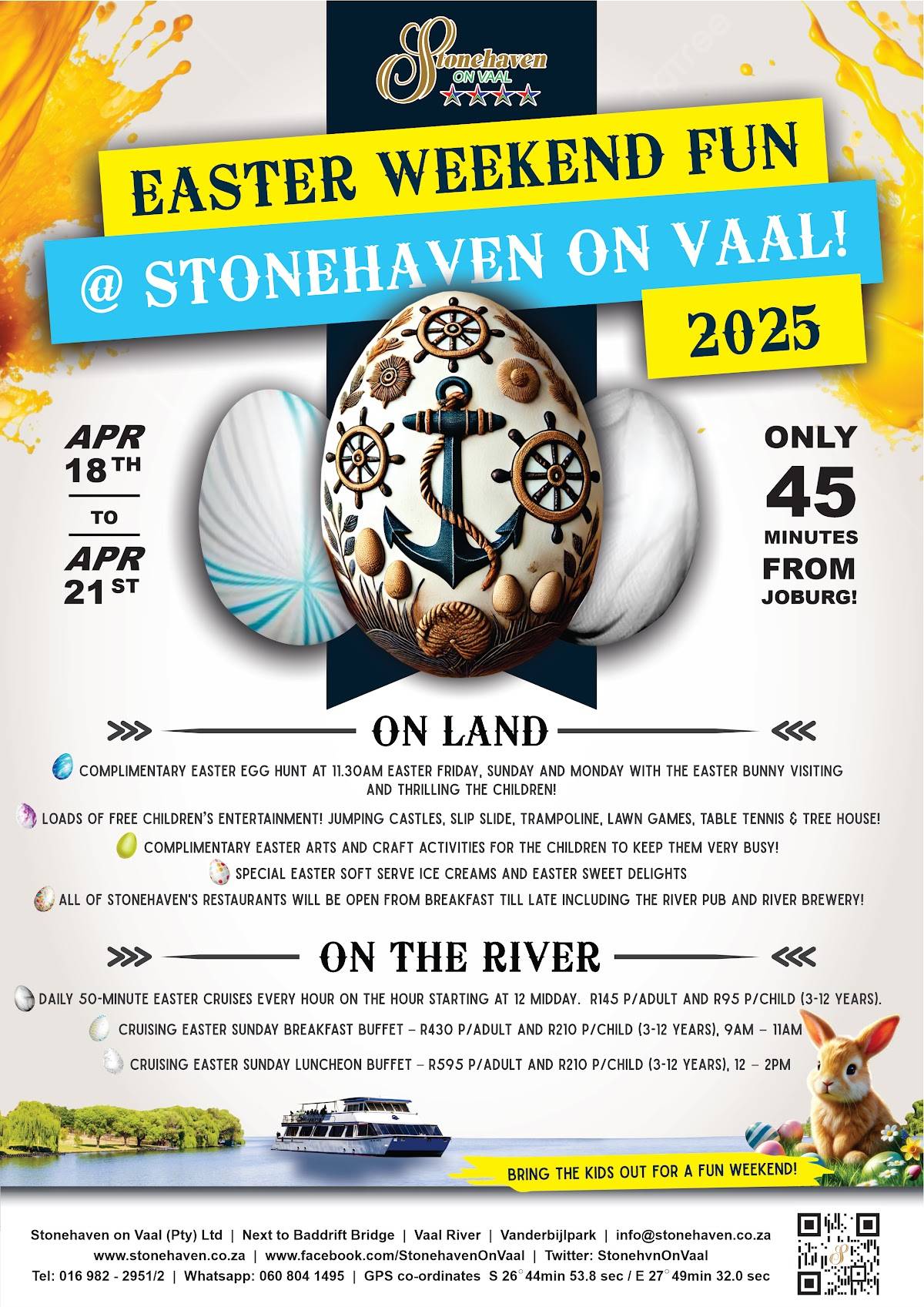 Menu at Stonehaven on Vaal restaurant, Vanderbijlpark