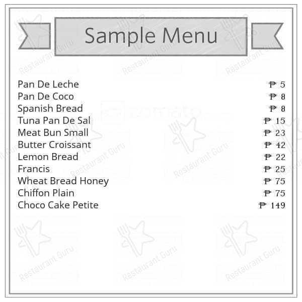 Menu at Suisse Cottage, Cebu City, Metro Ayala