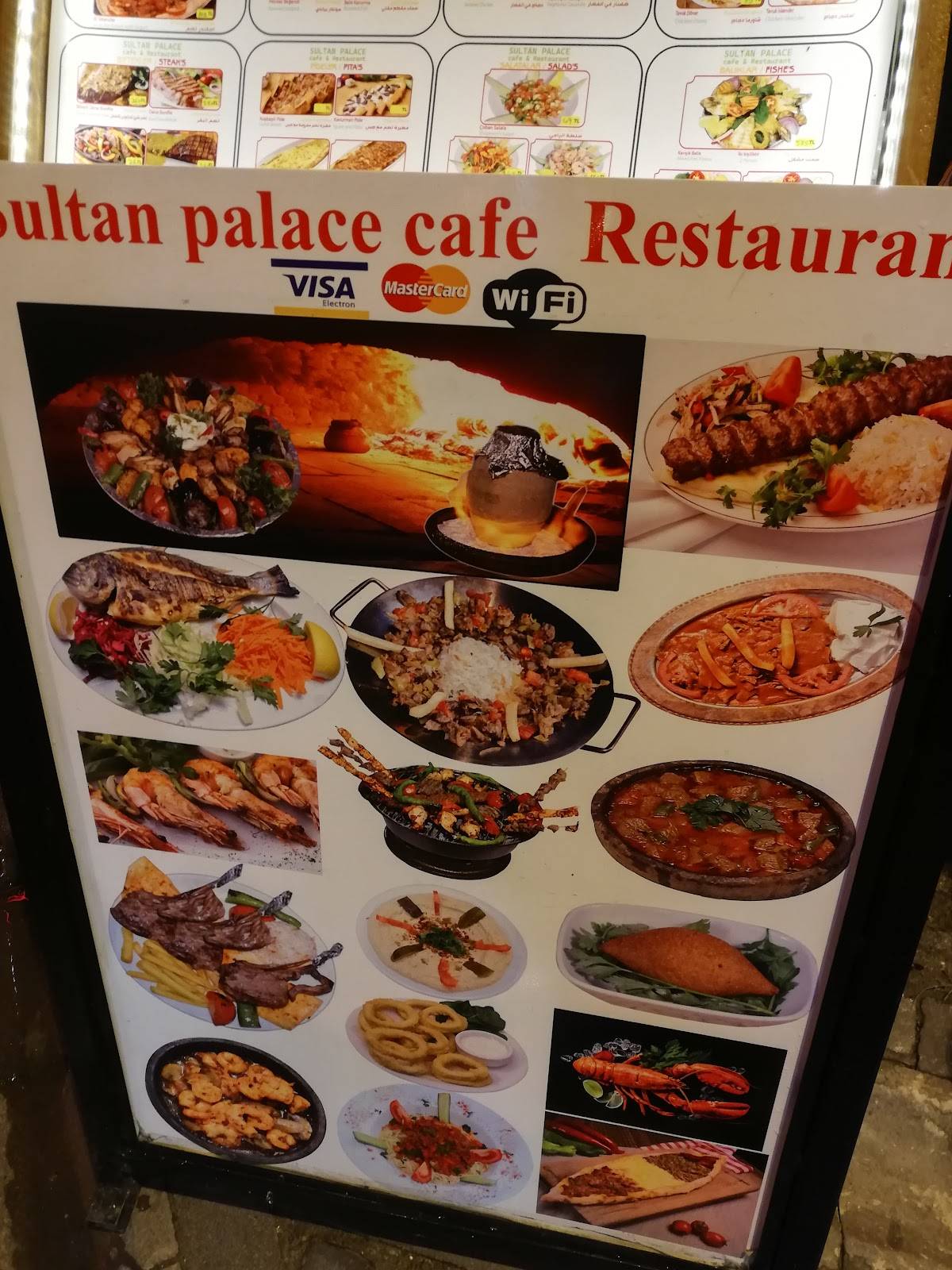 Menu at Sultan Palace Cafe Restaurant, Istanbul, Biçki Yurdu Sk. No:1