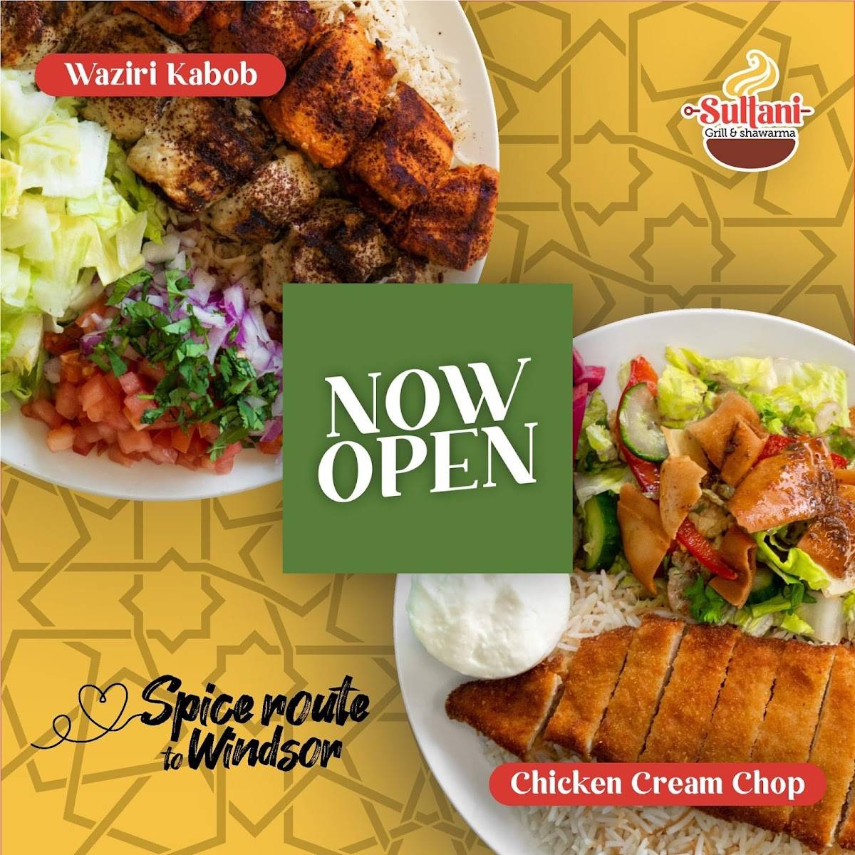 Menu at Sultani Grill & Shawarma restaurant, Windsor