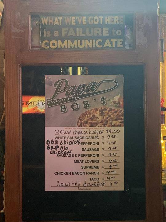 Menu at Sundown Lounge pub & bar, Decatur
