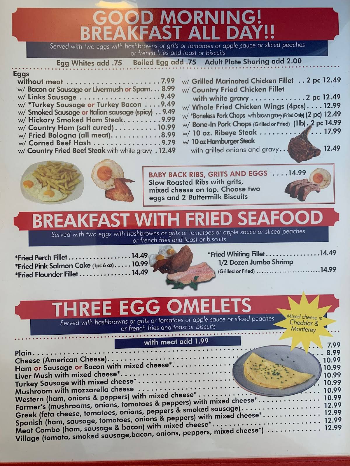 Menu at Sunflower Family Restaurant, Charlotte
