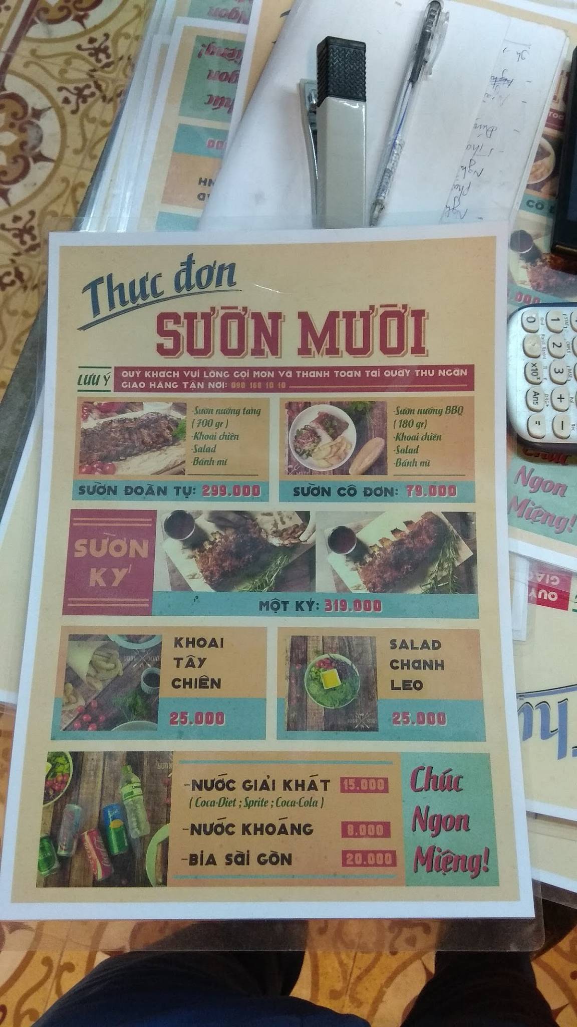 Menu at Sườn Mười - Sườn nướng BBQ, Hanoi, 264 P. Hoàng Văn Thái
