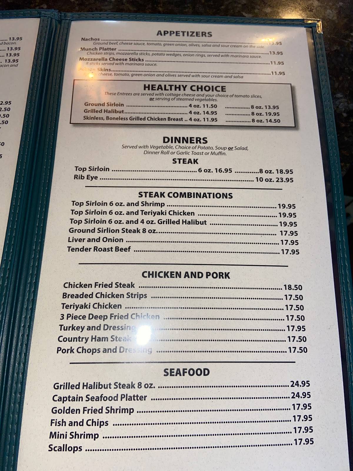 Menu at Sweet Waters Family Restaurant & Oasis Lounge, Albany
