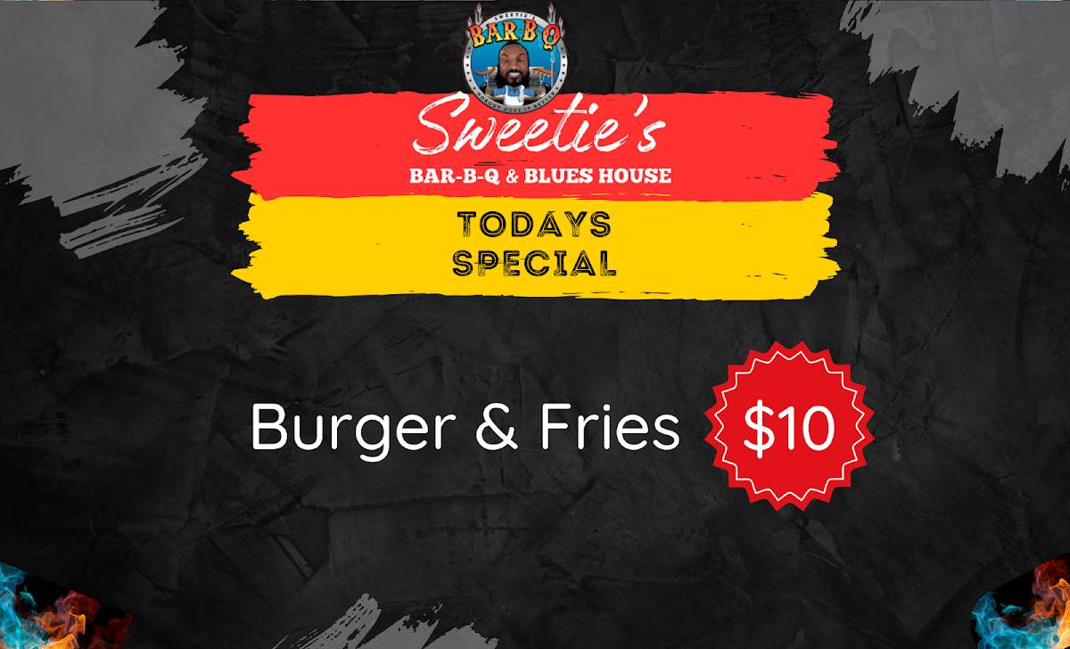 Menu at Sweetie's Bar-B-Q & Blues House, Natchitoches