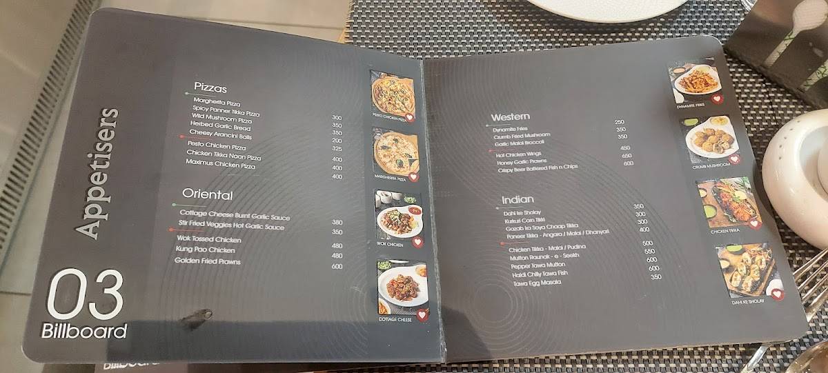 Menu at Symphony Cafe, Bhopal
