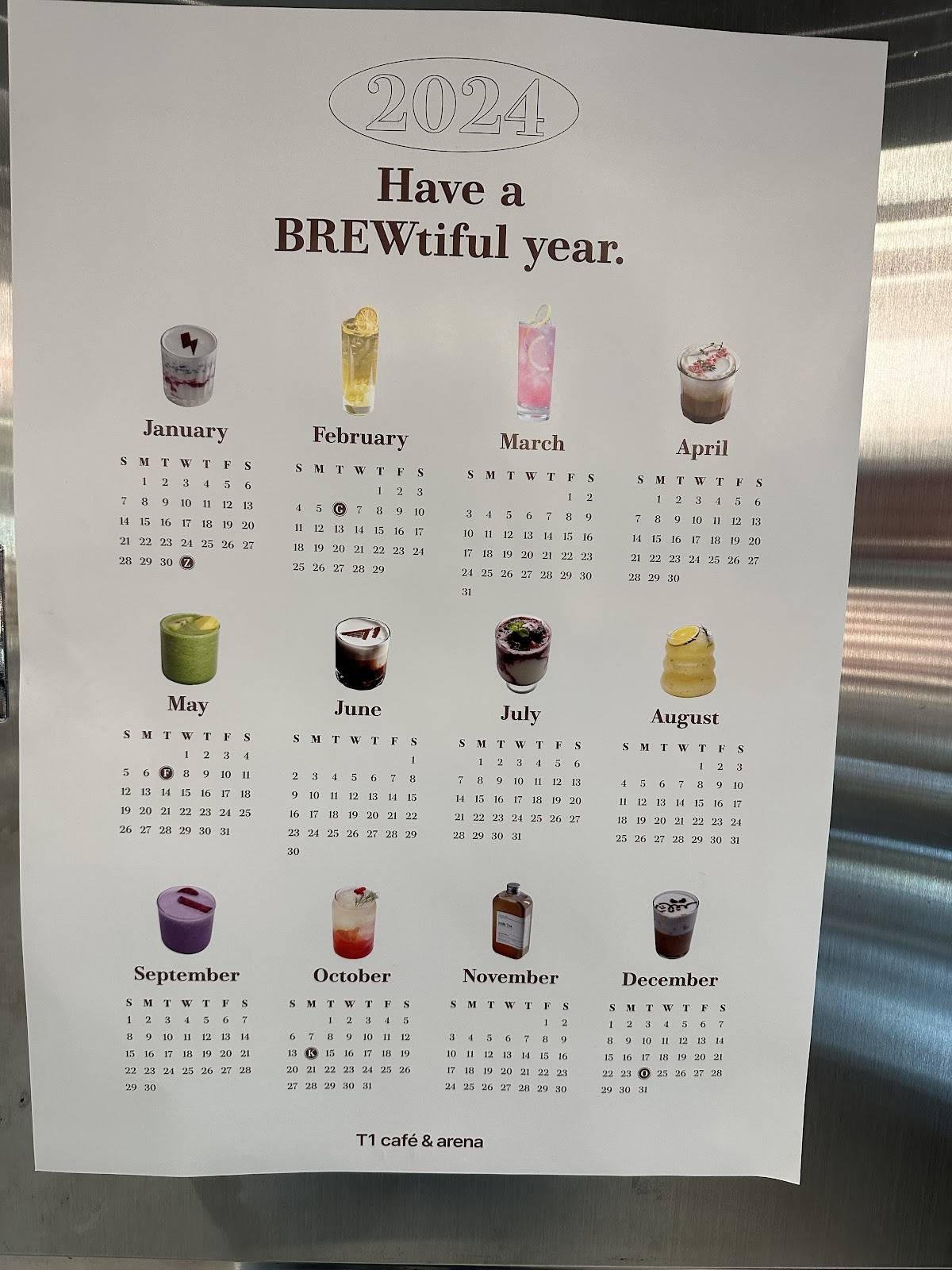 Menu at T1 Cafe & Arena, Seoul